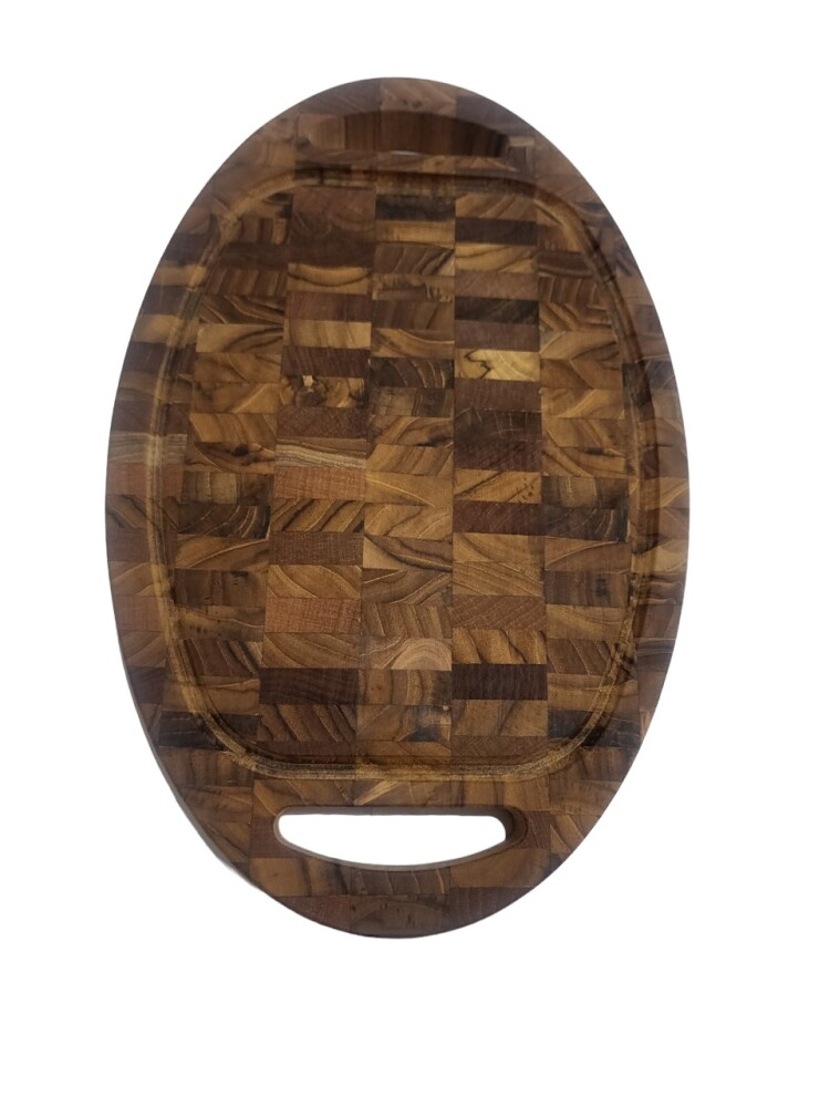 BUTCHER BLOCK TEAK OVAL CUTTING BOARD › Sản phẩm